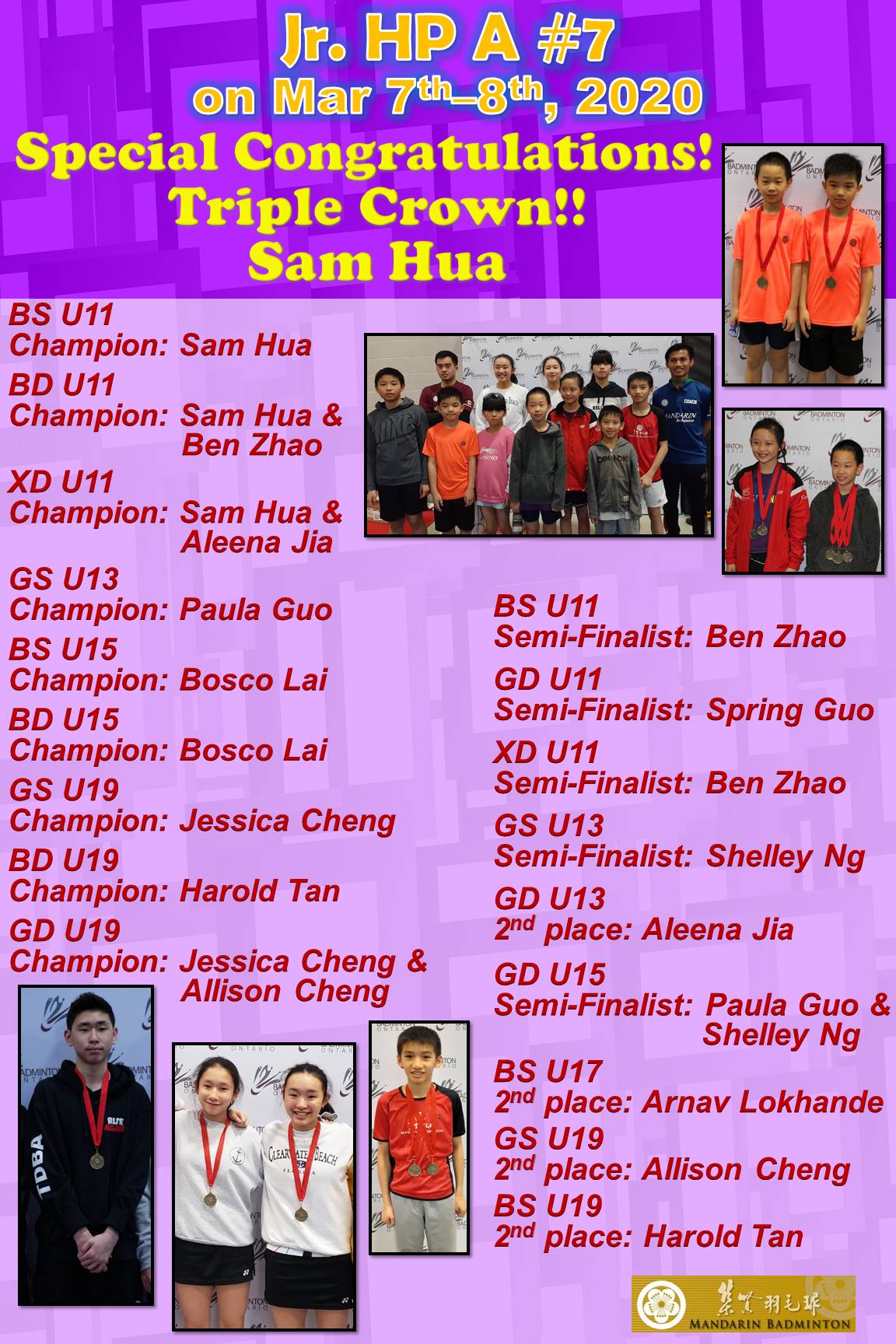 Teams Mandarin Badminton Club