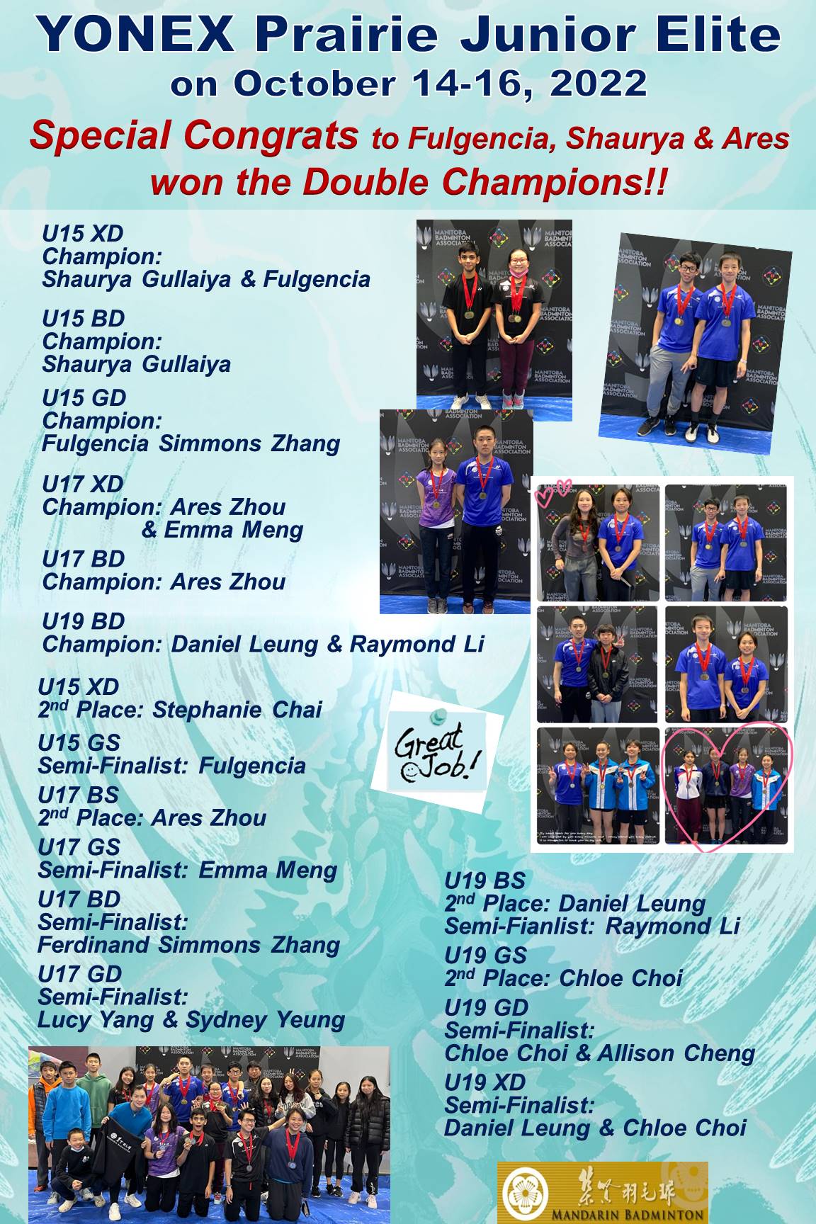 TEAMS – Mandarin Badminton Club